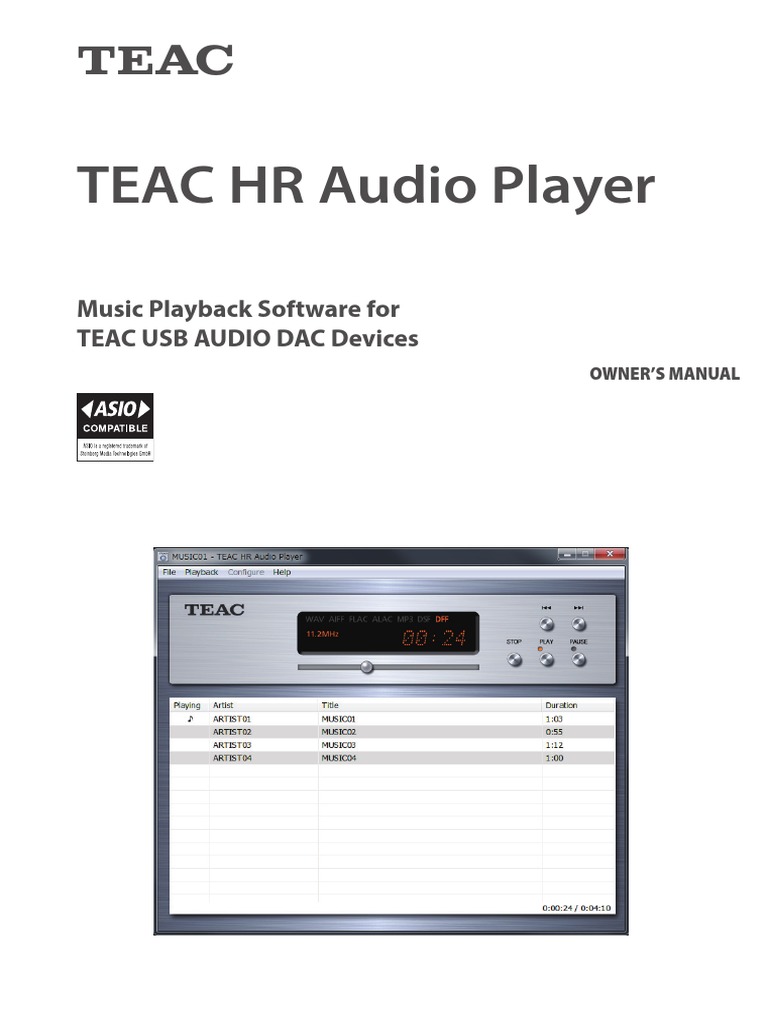 TEAC HR Audio Player OM E VP | PDF | Mac Os | Installation (Computer ...