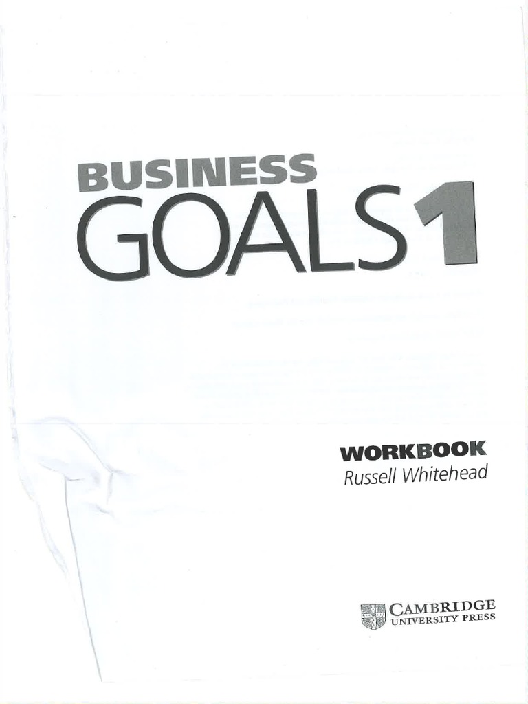 Business Goals 1 - WorkBook. | PDF