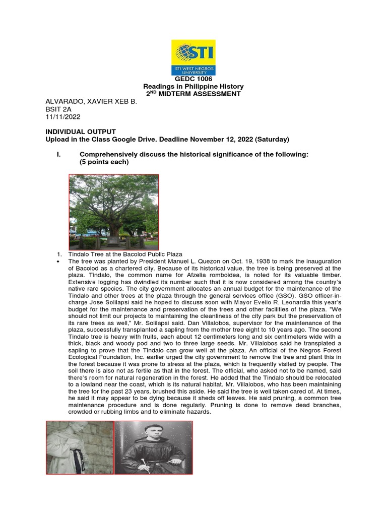 Philippine History Midterm Topics | PDF | Trees