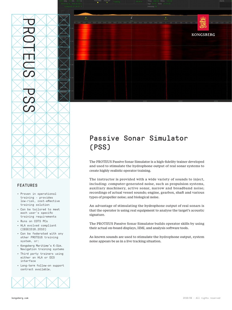 10 Proteus-Pss Productsheet | PDF | Sonar | Simulation