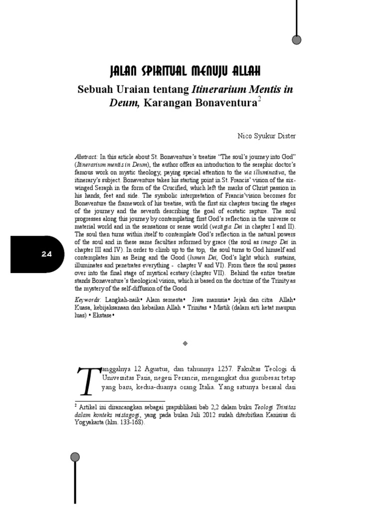 Jalan Spiritual Menuju Allah Santo Bonaventura | Download Free PDF ...