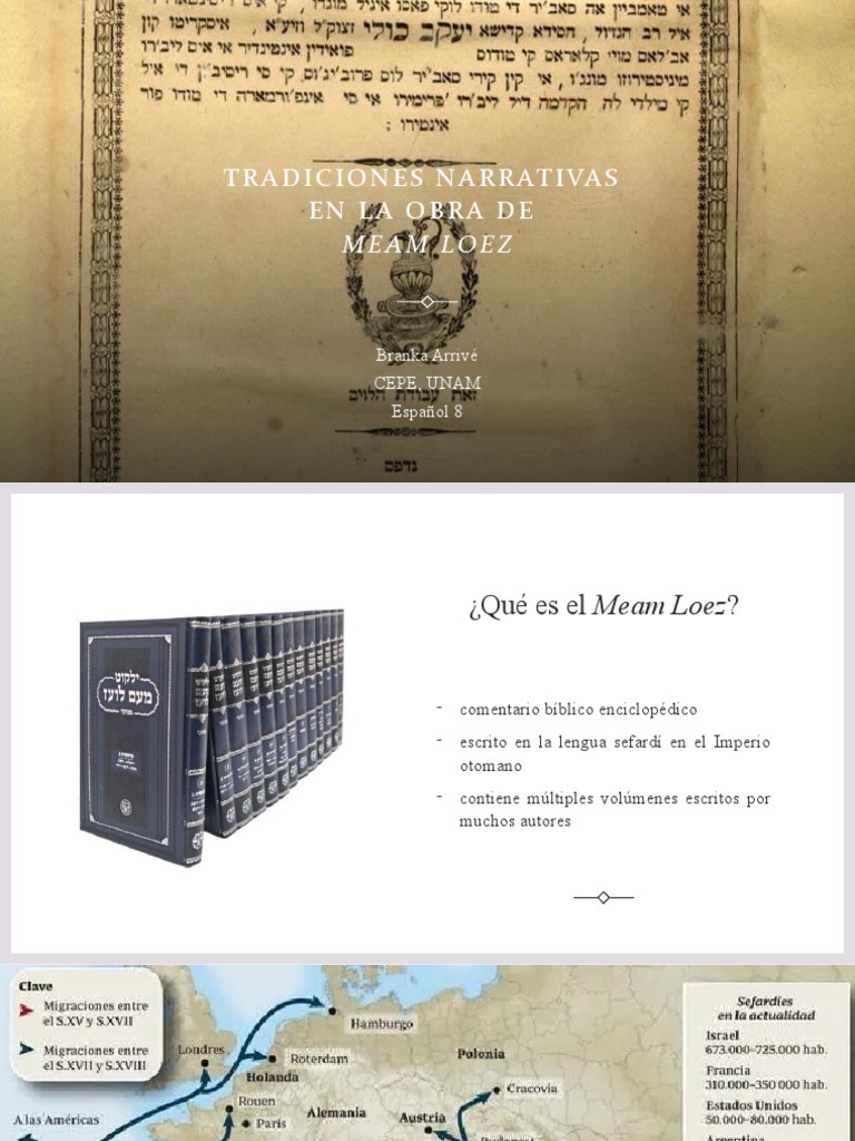 Tradiciones Narrativas en El Meam Loez 23 Mayo | PDF | Libro del éxodo ...