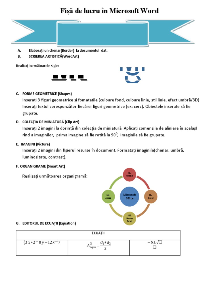 3.fisa de Lucru in Microsoft Word | PDF
