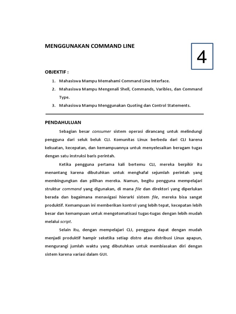 Menggunakan Command Line | PDF