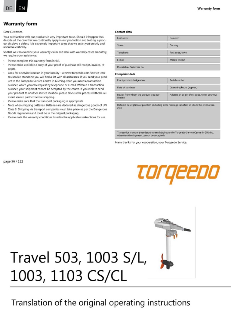 Torqeedo Travel Manual | PDF