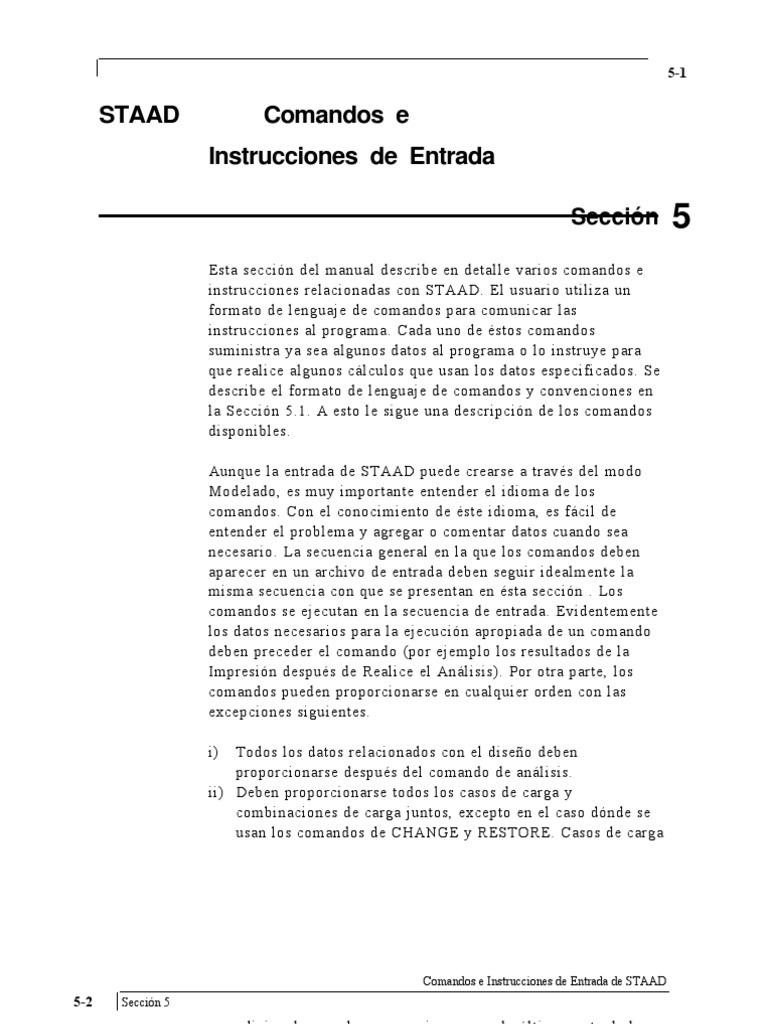 Comandos e Instrucciones de Entrada | PDF