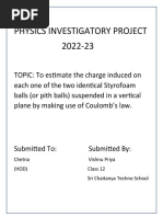 Class XII Physics Project (Pith Ball) | PDF | Electric Charge | Weight