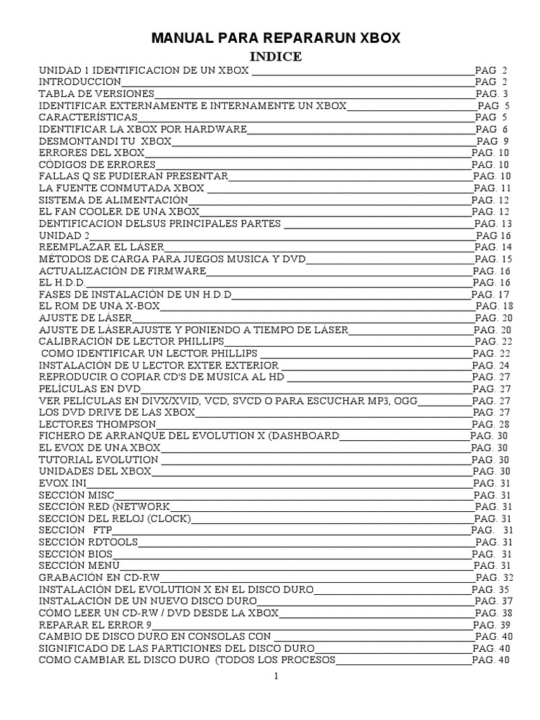 Libro Manual de Xbox | PDF | Xbox (consola) | Disco compacto
