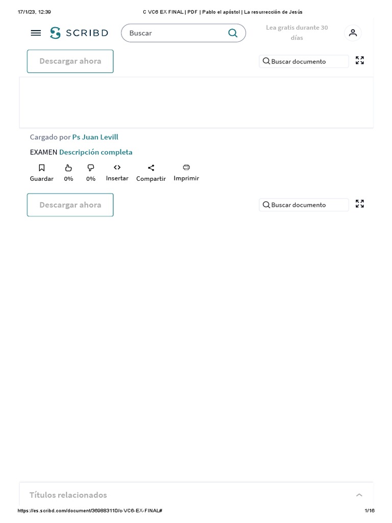 C VC6 EX FINAL - PDF - Pablo El Apóstol - La Resurrección de Jesús | PDF | La resurrección de ...