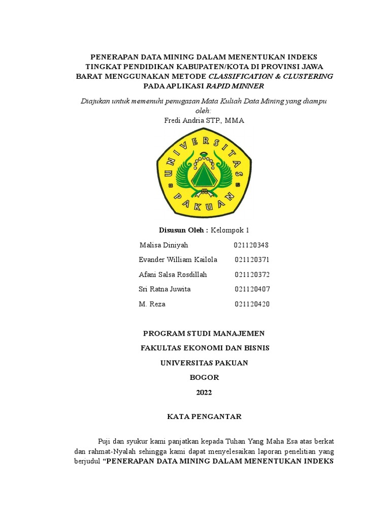 Tugas Data Mining Kelompok 1 | PDF