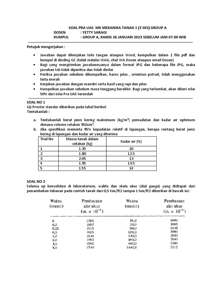 Soal Pra UAS 2223 | PDF