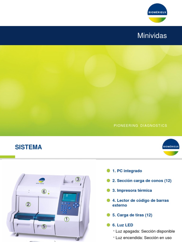 Inmunoanalizador - Biomerieux - Mini Vidas - Guía de Uso Rápido | PDF