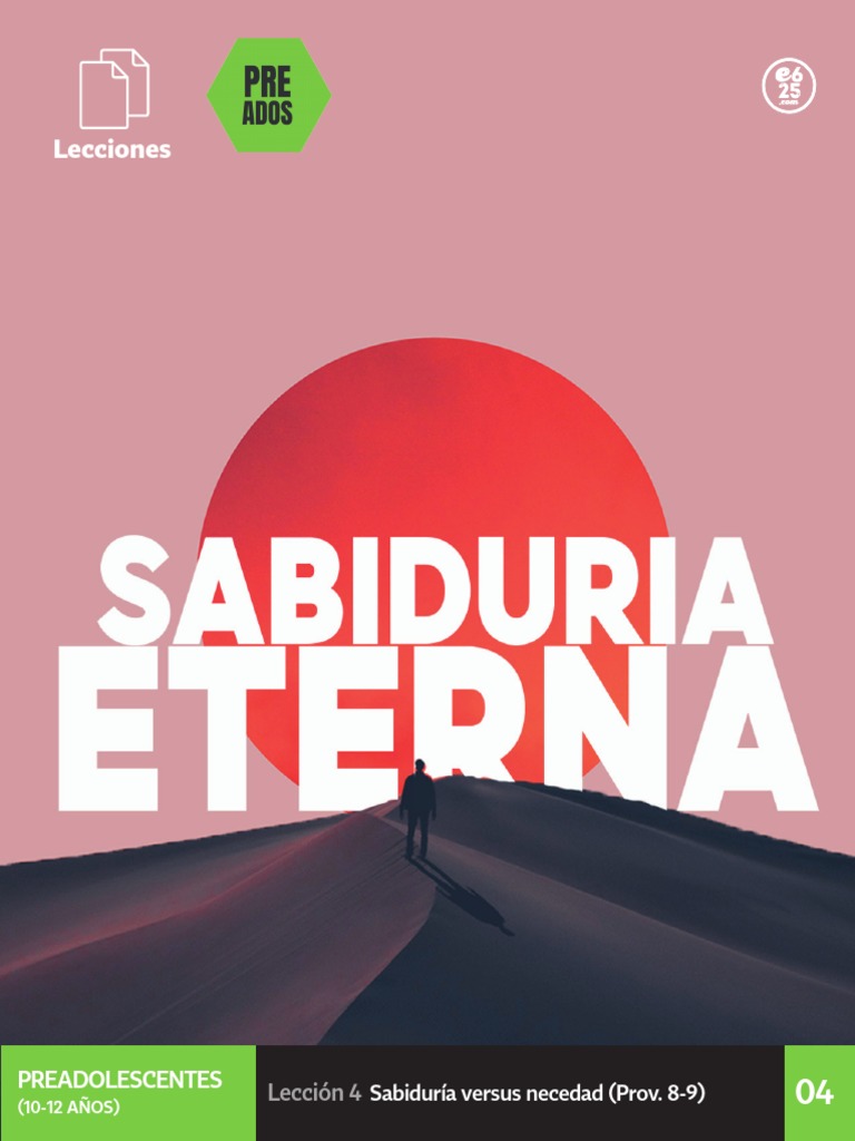 Lecciones Sabiduria Pre 04 | PDF | Sabiduría | Libro de proverbios