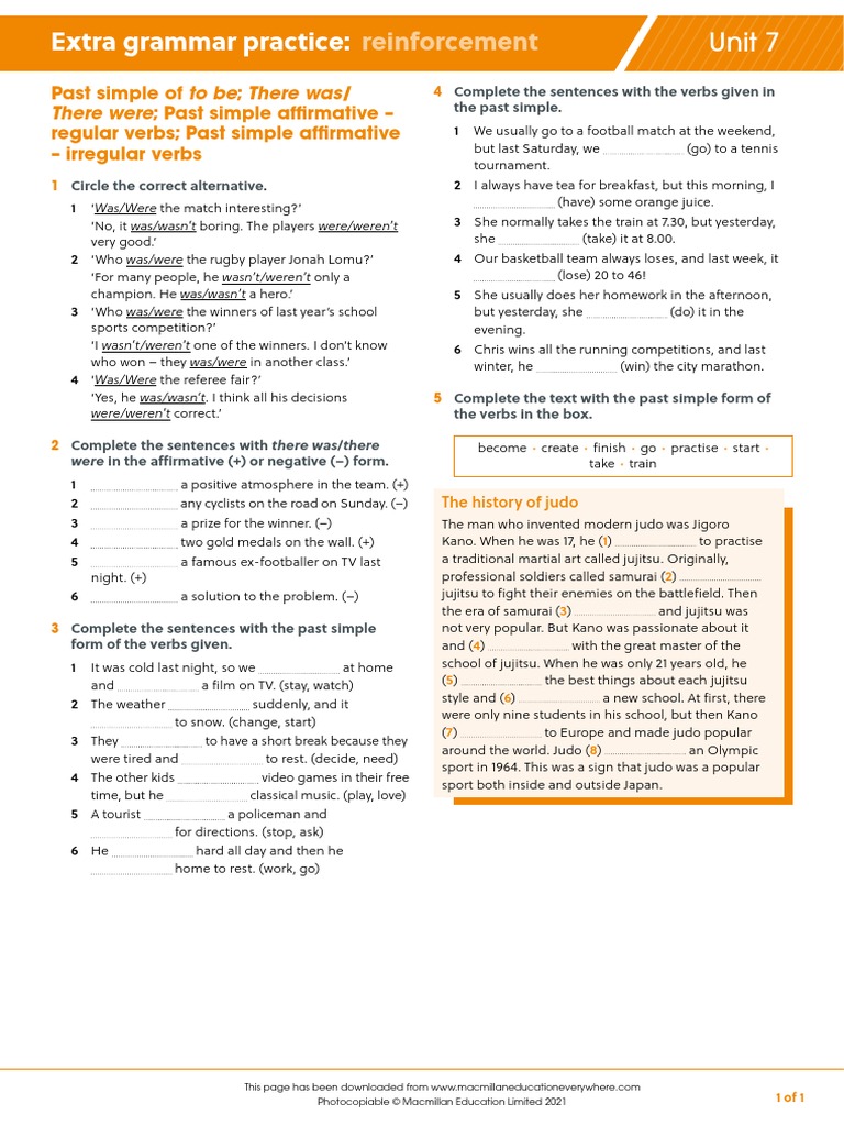 A1PLUS U7 Extra Grammar Practice Reinforcement | PDF | Jujutsu | Linguistics