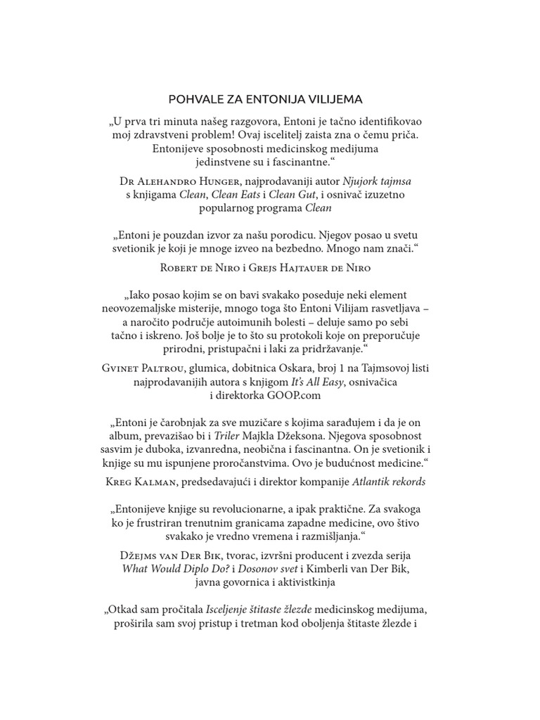 Isceljenje Stitaste Zlezde Entoni Vilijem Nekoliko Strana | PDF