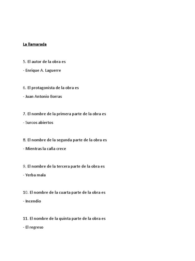 La Llamarada | PDF