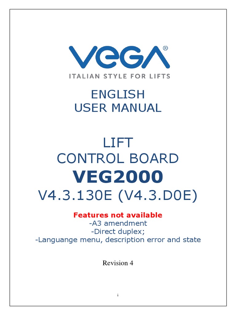 VEGA Control Panel | PDF | Relay | Electrical Equipment