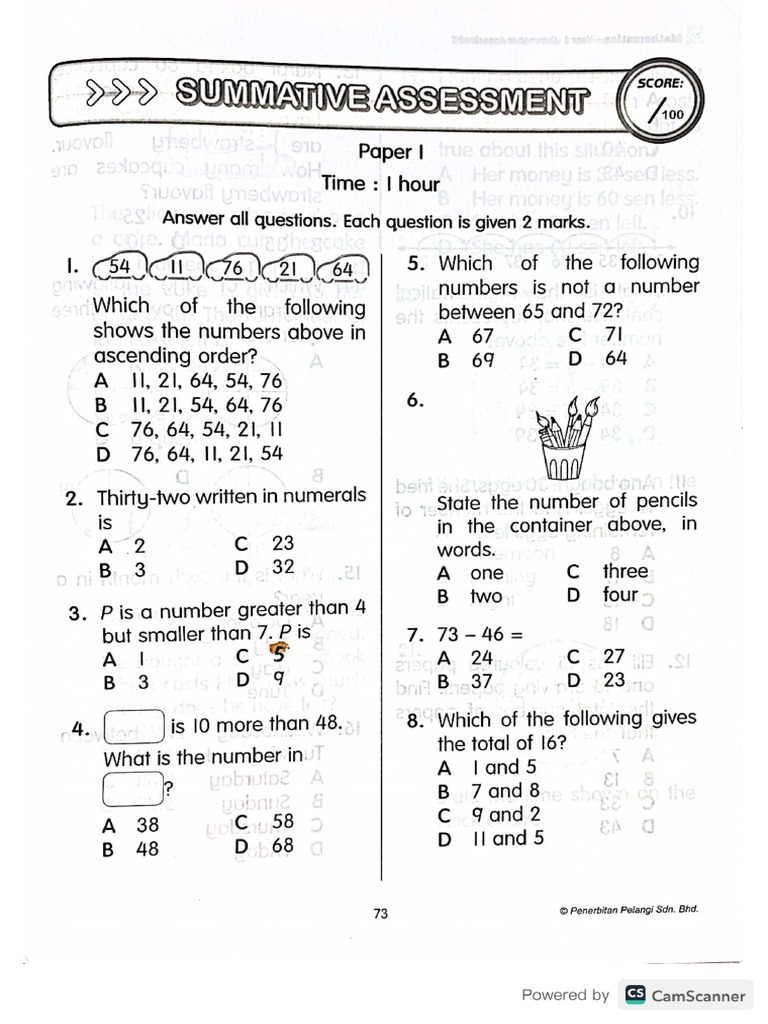 Maths Year 1 | PDF
