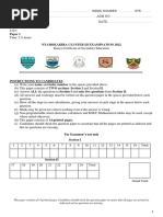 Form 3 Mathematics Paper 1 Term 1 Form Three 121/1 | PDF | Circle | Area