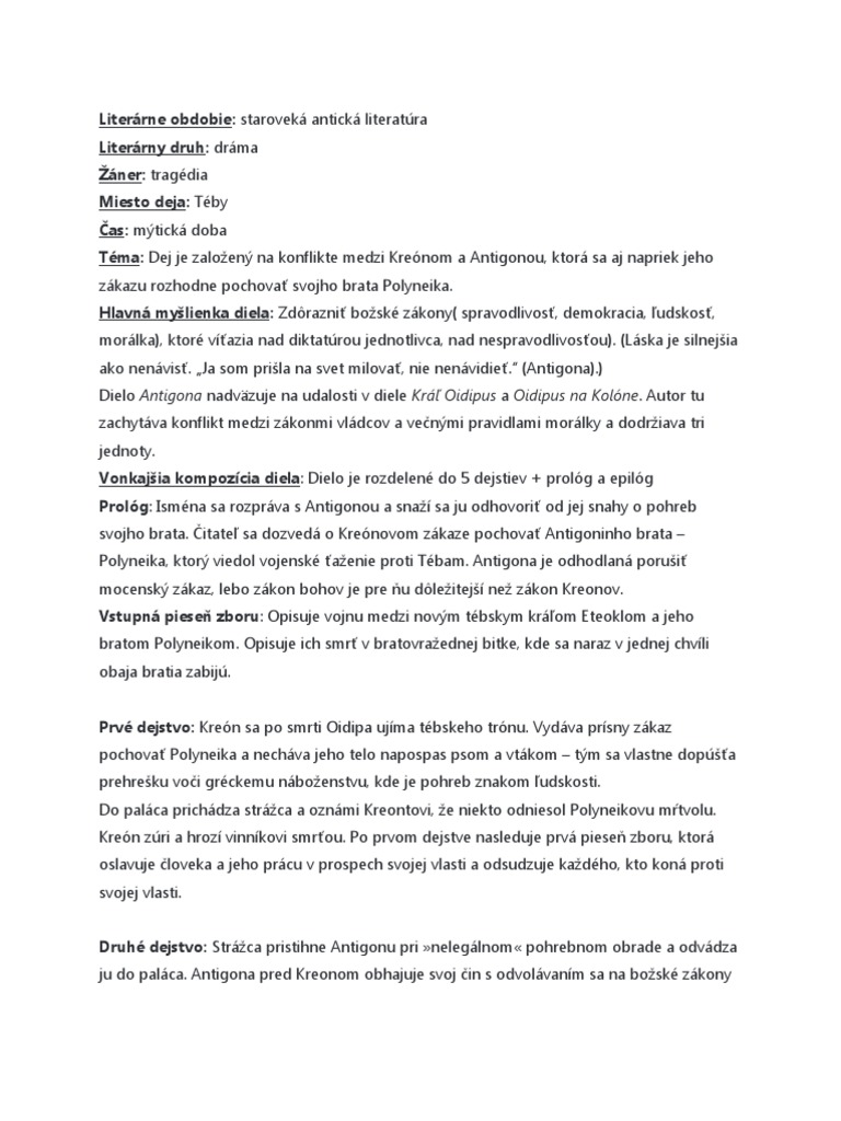 Antigona Sofokles | PDF