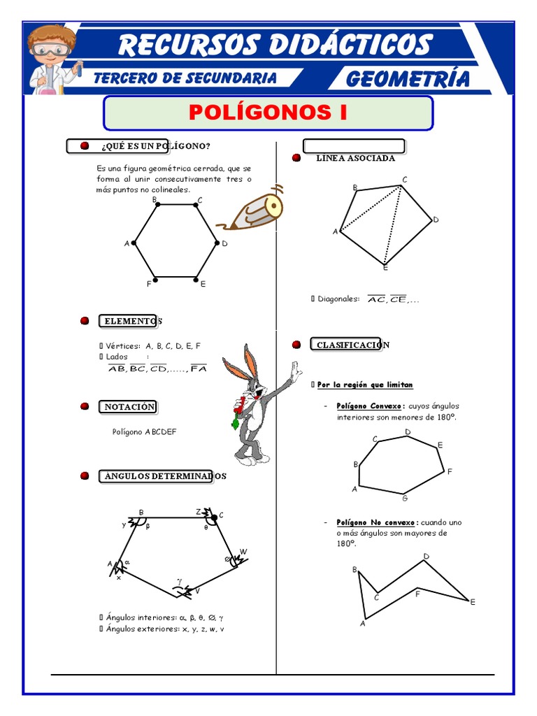 Clasificación y propiedades de polígonos | PDF | Matemática Elemental ...