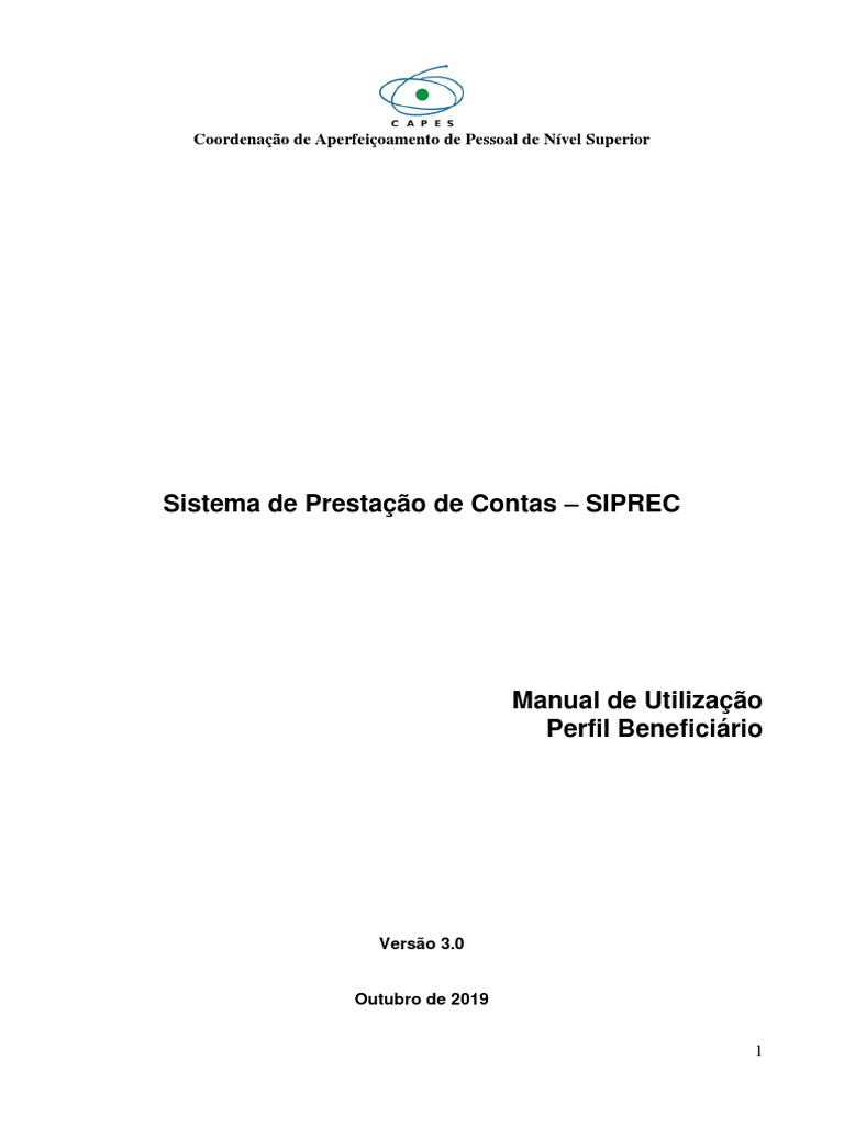 SIPREC - Manual Do Beneficiário | PDF | Fazer login | Senha