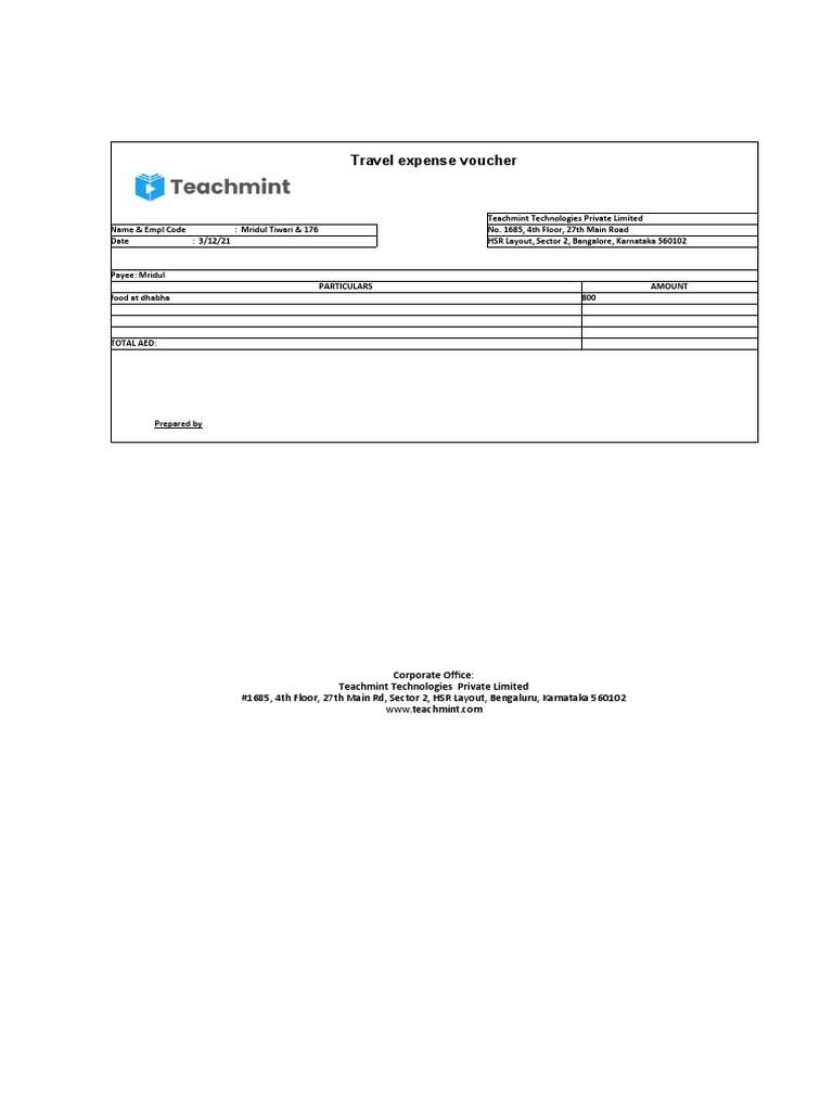Cash expense voucher_template (1) | PDF