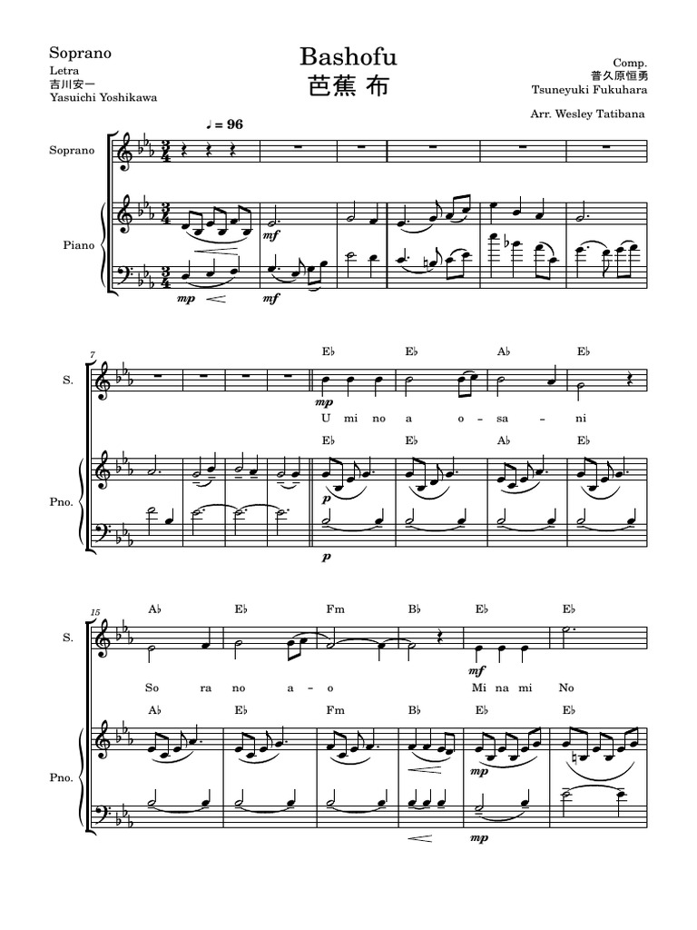 Ok Bashofu - Adapitação - 2-Soprano | PDF