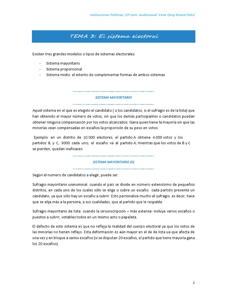 TEMA 3,4 y 5 | PDF | Federación | Distrito electoral