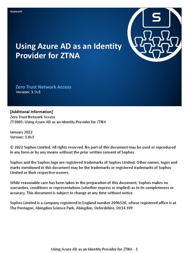 ZT1005 1.0v1 Using Azure AD As An Identity Provider For ZTNA | PDF | Microsoft Azure | Active ...