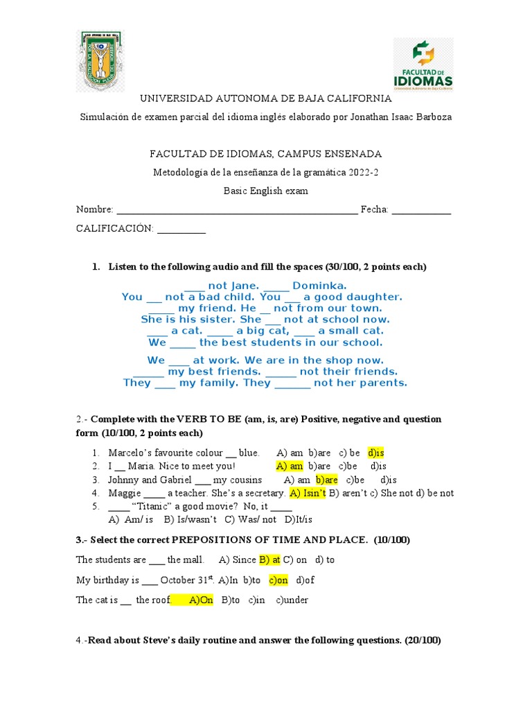 Listen To The Following Audio and Fill The Spaces (30/100, 2 Points ...