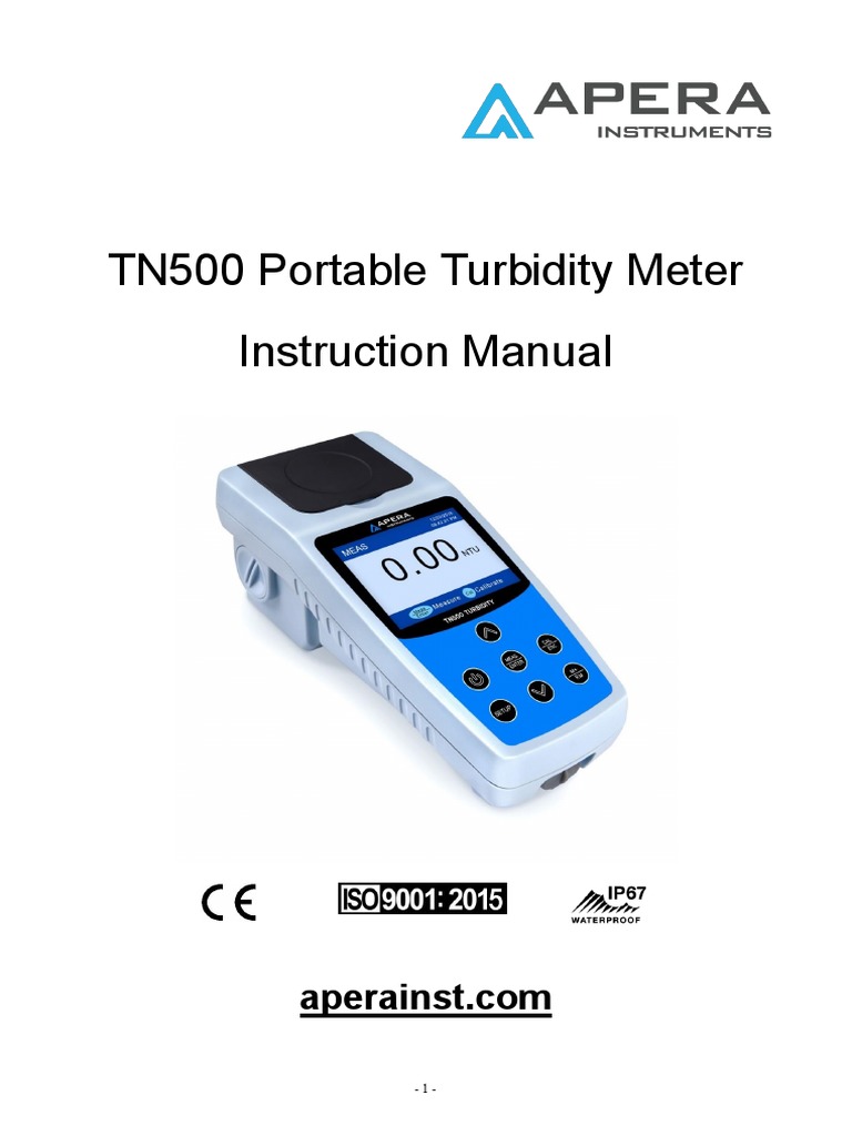 Instrumenservis-Manual-Tn500-Turbidimetro Portatil | PDF | Calibration ...