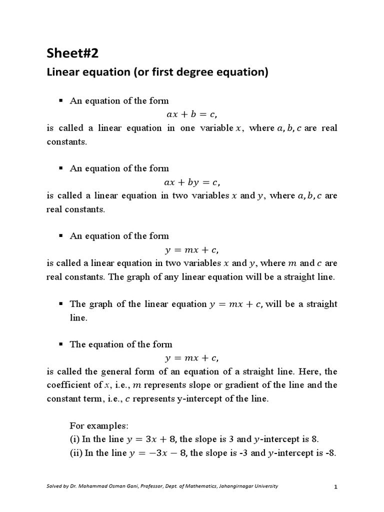 Sheet#2 - Cost Equation&Breakeven Analysis | PDF | Equations ...