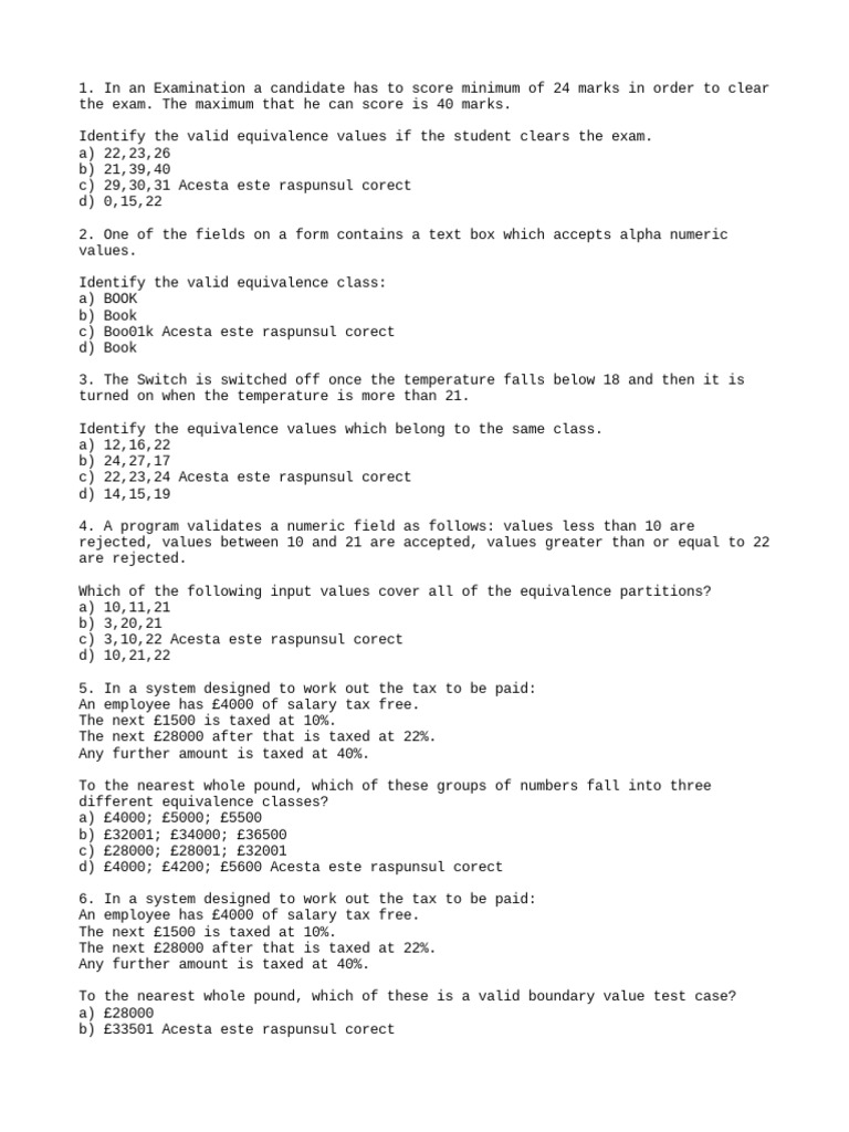 Lab 6 - ECP and BVA Assignment | PDF