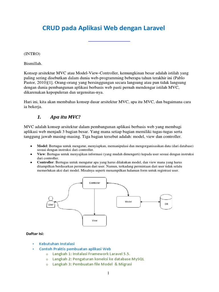 CRUD Pada Aplikasi Web Dengan Laravel Full Ok-3 | PDF
