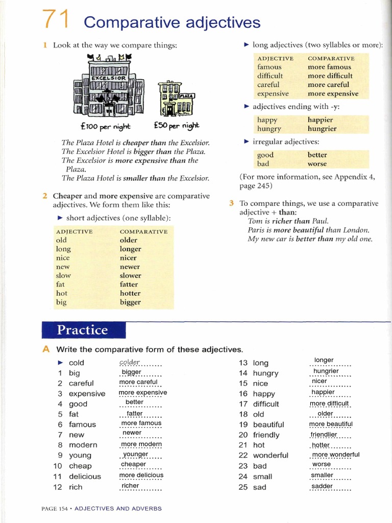 Comparative Adjectives | PDF