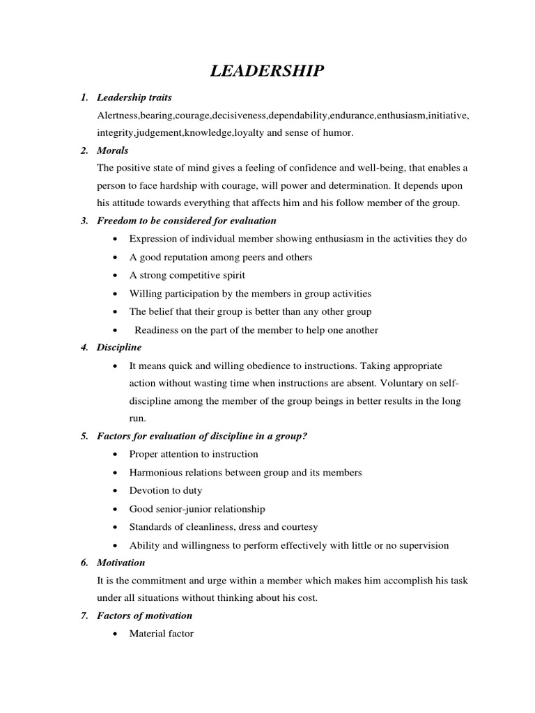 LEADERSHIP | Download Free PDF | Leadership | Disciplines