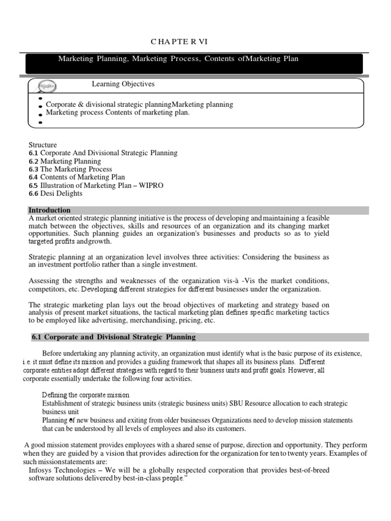 Unit - 6 E BOOK NEW | PDF | Marketing | Strategic Planning