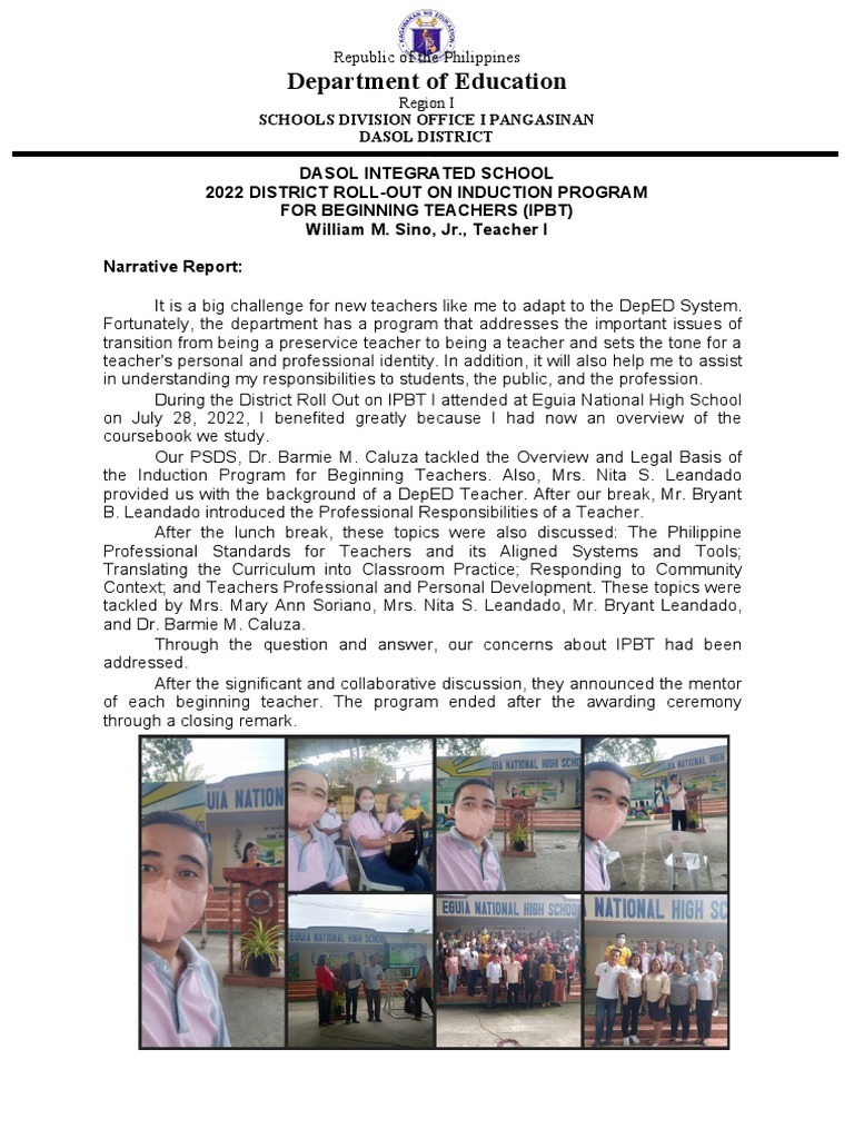 Sino, William IPBT-Accomplishment-Report | PDF