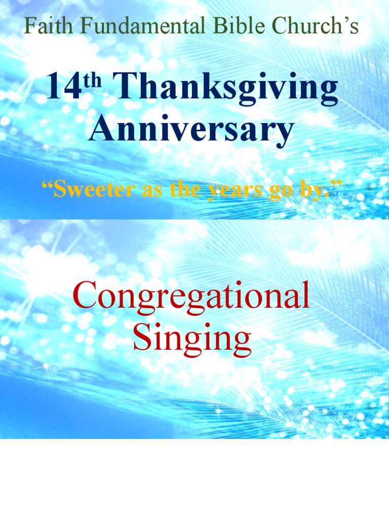 14th Thanksgiving Anniversary Programme | PDF