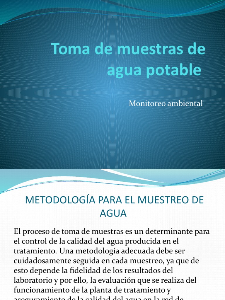 Toma de Muestras de Agua Protocolo | PDF | Agua | Muestreo (Estadísticas)