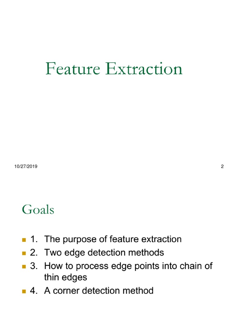 Feature Extraction | PDF | Image Processing | Telecommunications ...
