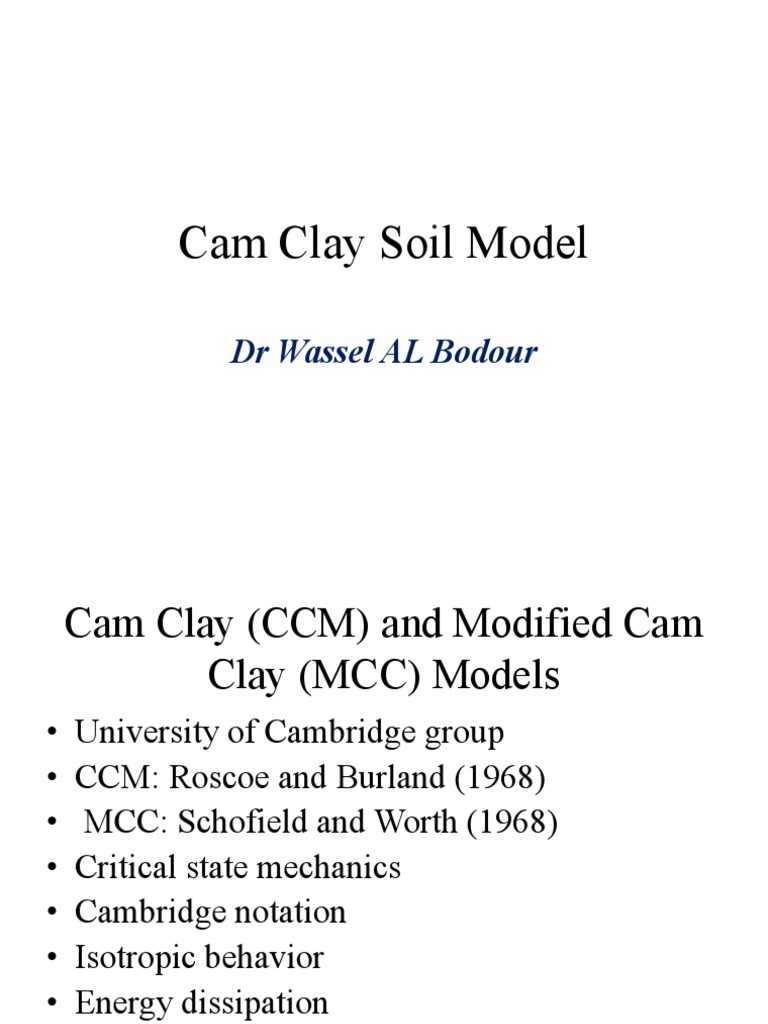 6.00 Cam Clay Model | PDF