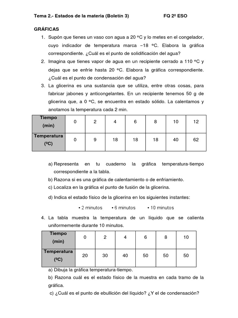 Actividades Estados de La Materia 3 | PDF