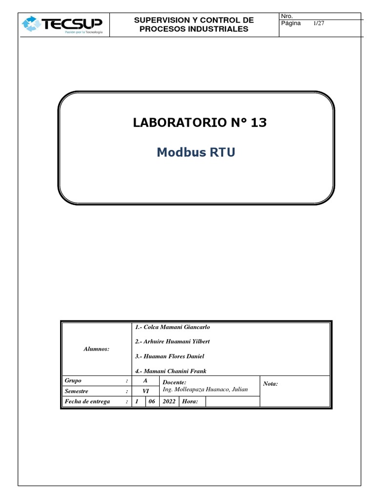 Lab 13 - MBus vs1 | PDF | Software | Transmisión de datos