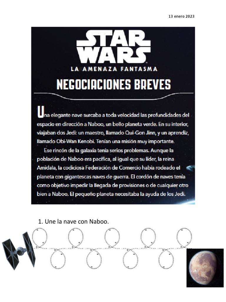 Actividades Lectoescritura Con Star Wars y Fortnite | PDF