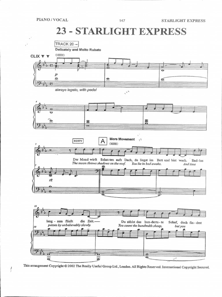 Starlight Express ALTE VERSION | PDF