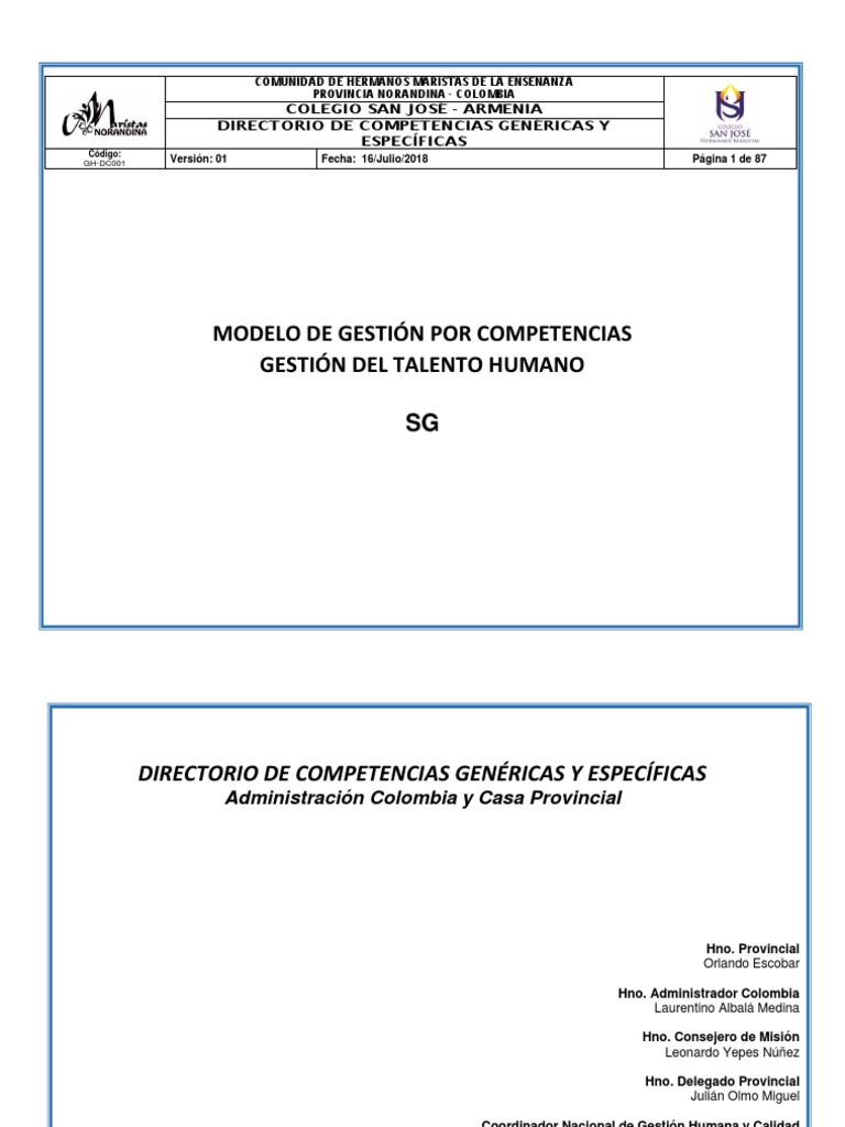 Directorio de Competencias Genericas y Especificas | PDF | Las emociones | Calidad (comercial)
