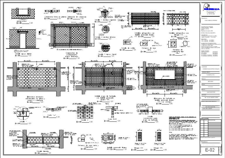 E02.DSJU374-Casa Cambulo Pereira-Elementos No Estructurales | PDF | Albañilería | Ingeniería de ...