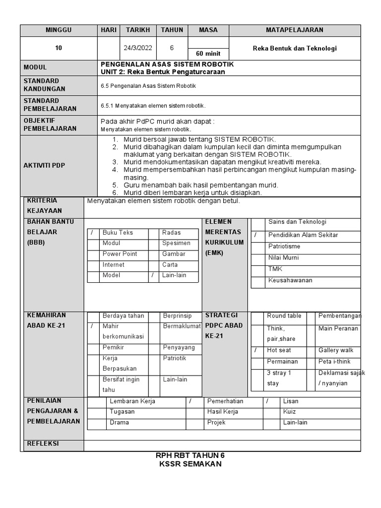 RBT Tahun 6 2022 M10 | PDF